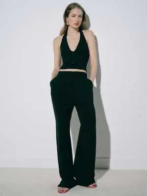 REFORMATION Sonnet Knit Top - Black