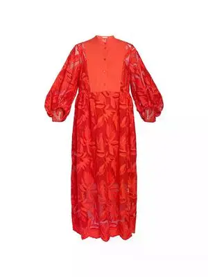 Erdem Floral Cutwork Maxi Dress