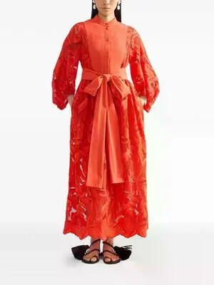 Erdem Floral Cutwork Maxi Dress