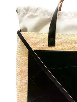 Plan C Florentine Straw Tote Bag