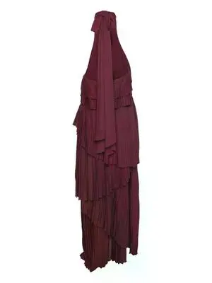 Elie Saab Pleated Halter-neck Dress