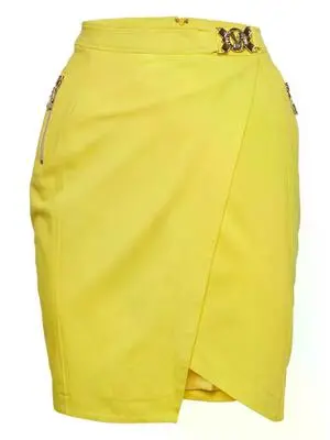 Versace 2024 Belted Wrap Skirt - Yellow