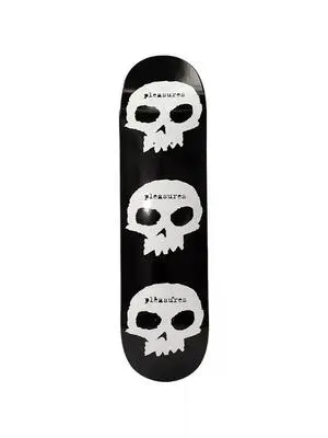 PLEASURES X Zero Skull-print Skate Deck
