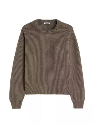 JIL SANDER Rib-knit Wool Sweater - Brown