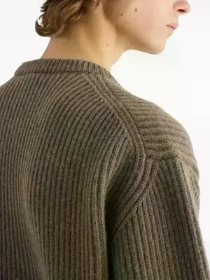 JIL SANDER Rib-knit Wool Sweater - Brown