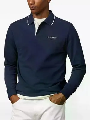 HACKETT LONDON Logo-embroidered Tipped Polo Shirt