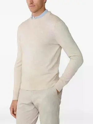 HACKETT LONDON Embroidered-logo Crew-neck Sweater