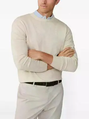 HACKETT LONDON Embroidered-logo Crew-neck Sweater