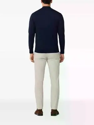 HACKETT LONDON Merino Wool Quarter-zip Sweatshirt
