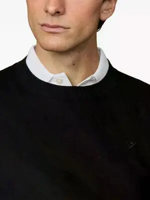 HACKETT LONDON Embroidered Cotton-knit Sweater