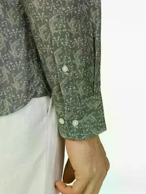 HACKETT LONDON Tiger-print Kent-collar Shirt