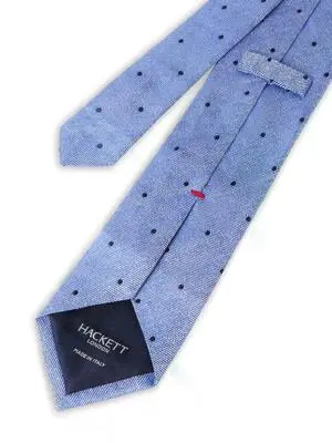 HACKETT LONDON Polka-dot Twill Neck Tie - Blue