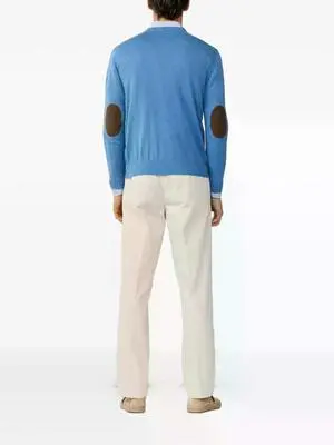 HACKETT LONDON Elbow-patch V-neck Sweatshirt