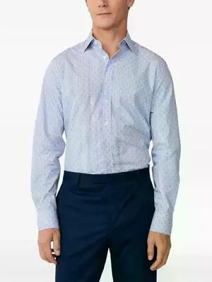 HACKETT LONDON Diamond-embroidered Striped Shirt