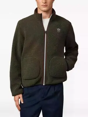 HACKETT LONDON Heritage Badge Teddy-fleece Jacket - Green