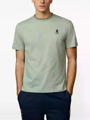 HACKETT LONDON Embroidered Tipped-collar T-shirt
