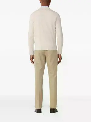 HACKETT LONDON Embroidered V-neck Sweater