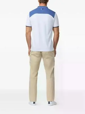 HACKETT LONDON Colour-block Embroidered-logo Polo Shirt