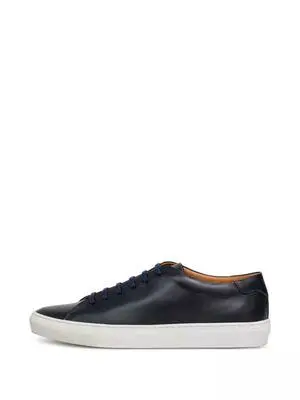 HACKETT LONDON Idol Derby Lace-up Leather Sneakers - Blue