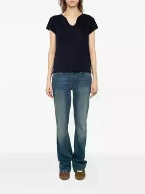 Zadig&Voltaire Skull Motif T-shirt - Blue