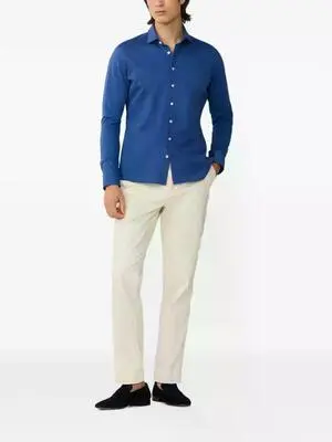 HACKETT LONDON Kent-collar Pique-jersey Shirt
