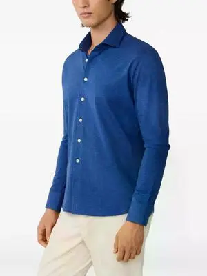 HACKETT LONDON Kent-collar Pique-jersey Shirt