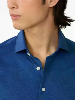 HACKETT LONDON Kent-collar Pique-jersey Shirt