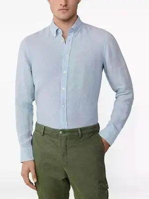 HACKETT LONDON Brompton Button-down Linen Shirt