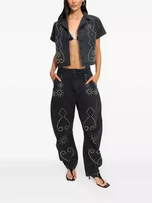 Agua Bendita Fallon Stud-embellished Jeans