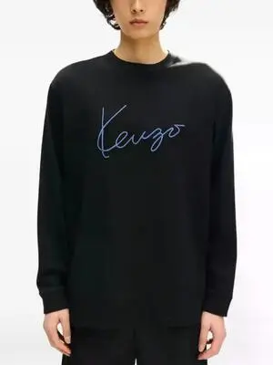 Kenzo Logo-embroidered Long-sleeve T-shirt