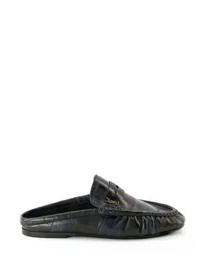 Saint Laurent Cassandre Eel-leather Mules