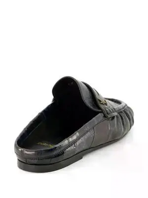 Saint Laurent Cassandre Eel-leather Mules
