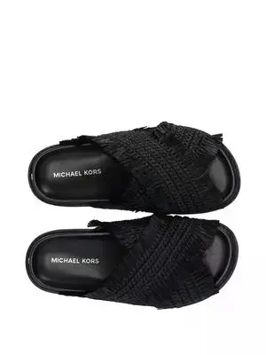 Michael Kors Peyton Fringed Woven Sandals