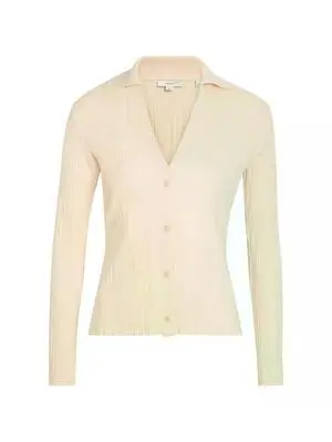 Vince Ribbed Knit V-neck Top