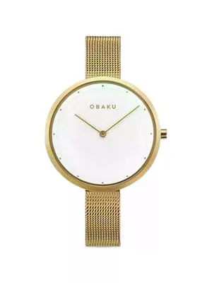 OBAKU Ark Lille 32mm Quartz Watch With Mesh Bracelet - White