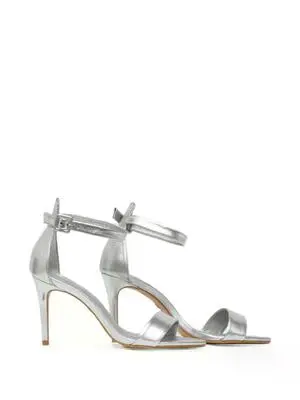 ANDREA CARRANO Metallic-effect Buckle-fastening Sandals