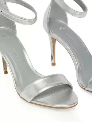ANDREA CARRANO Metallic-effect Buckle-fastening Sandals