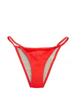 Paloma Wool Bead-embellished Bikini Bottoms - Red