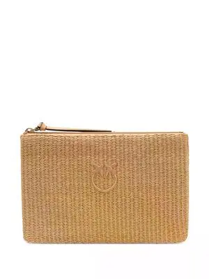 Pinko Gold Tone Clutches For Women