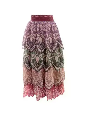CECILIA PRADO Aurora Tiered Midi Skirt