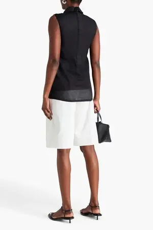 JIL SANDER Embellished Cotton Voile Top