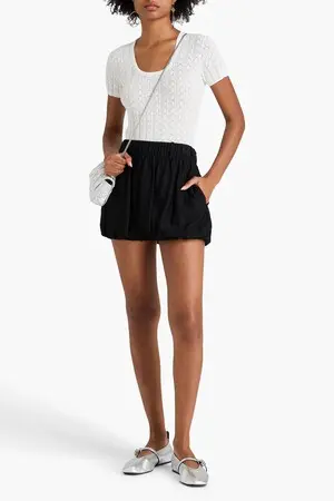 Missoni Crochet-knit Bubble Hem Mini Skirt