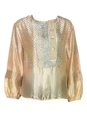 Stella McCartney Sequined Balloon Sleeve Blouse
