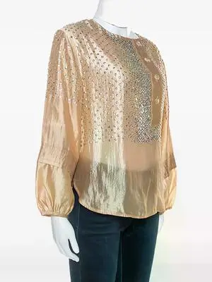 Stella McCartney Sequined Balloon Sleeve Blouse