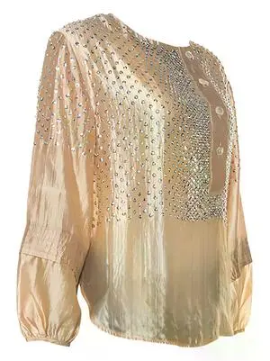 Stella McCartney Sequined Balloon Sleeve Blouse