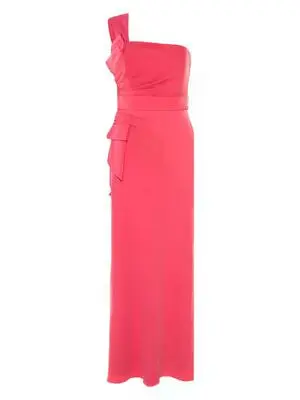 ARMANI One-shoulder Pleated Bow Dress