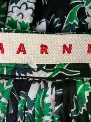 Marni Floral Pleated Midi Skirt