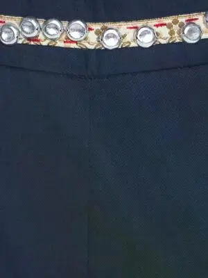 Moschino Embroidered Hem Waistband Trousers