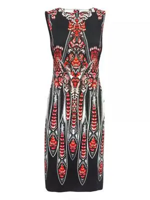 Roberto Cavalli Graphic Print Sleeveless Midi Dress
