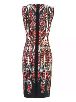 Roberto Cavalli Graphic Print Sleeveless Midi Dress